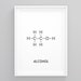 Alcohol Molecule Poster, Science Wall Decor, Molecule Symbol, Chemistry ...