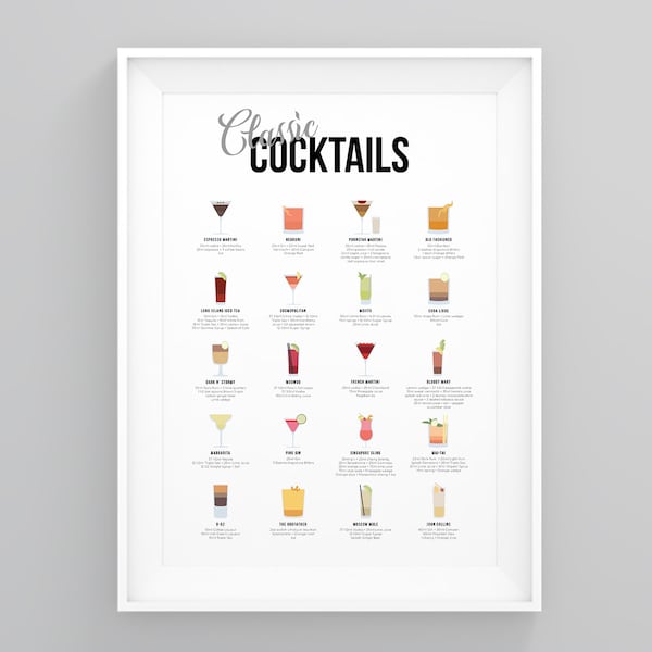 Cocktail Art Etsy