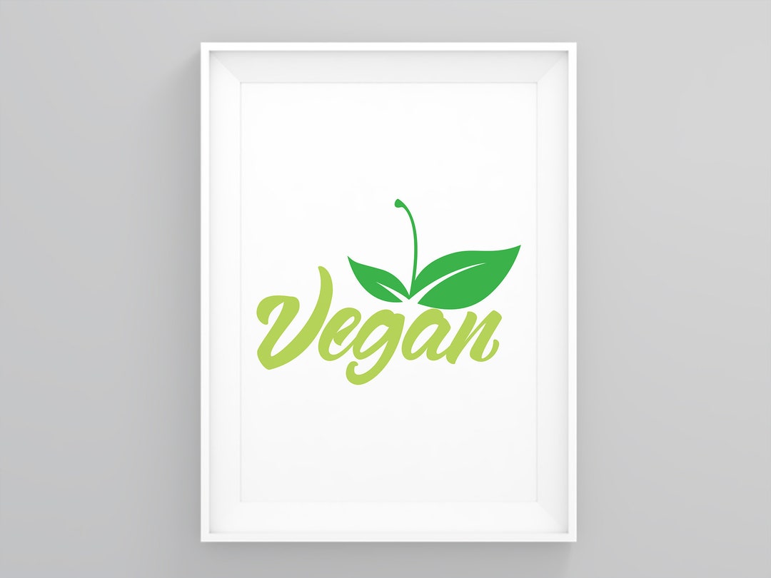 Vegan, Framed Wall Art, Wall Art Decor, Scandinavian Art, Kitchen ...