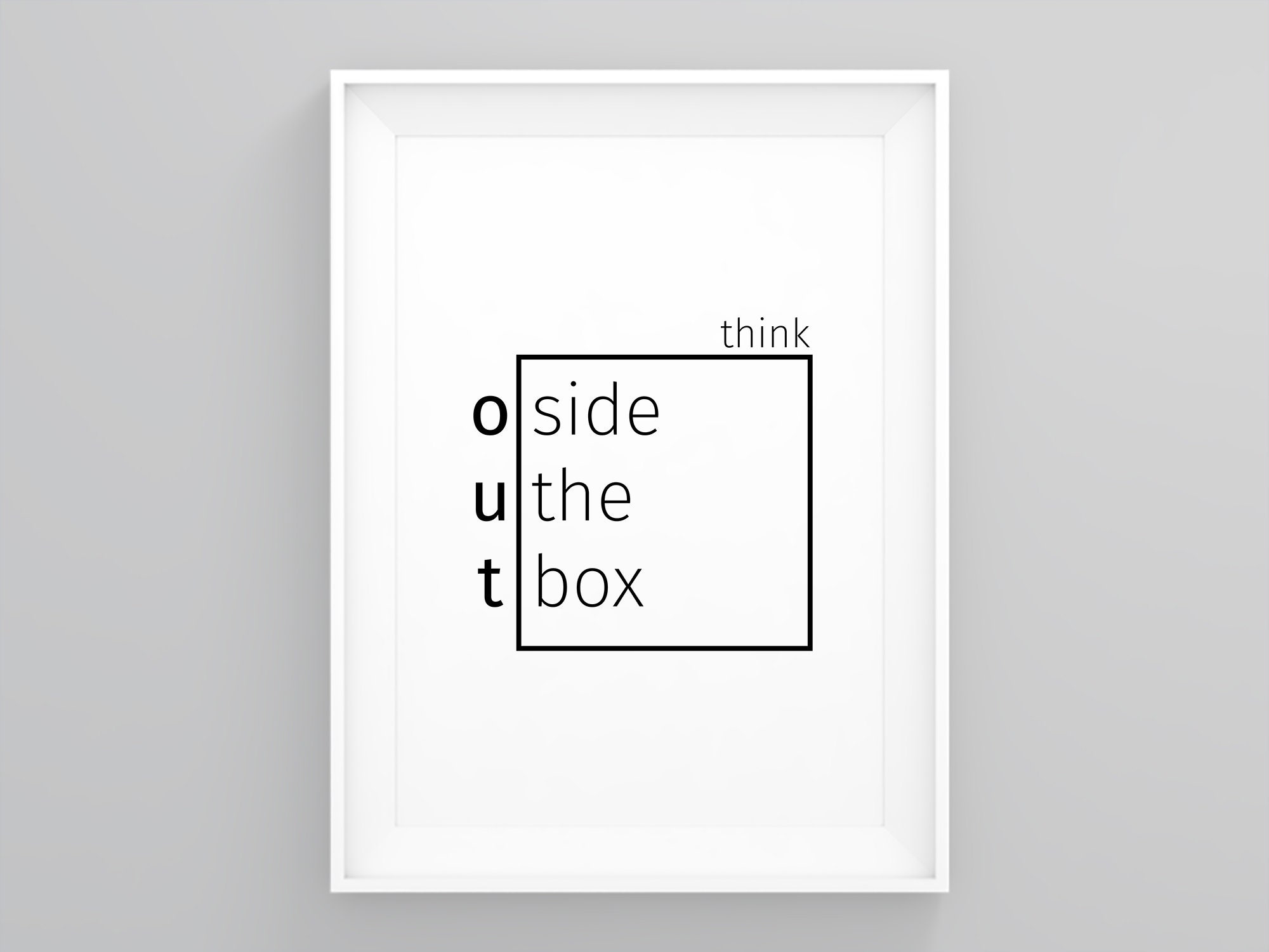 Think Outside The Box Entrepreneur Quotes Hustle Print | Etsy