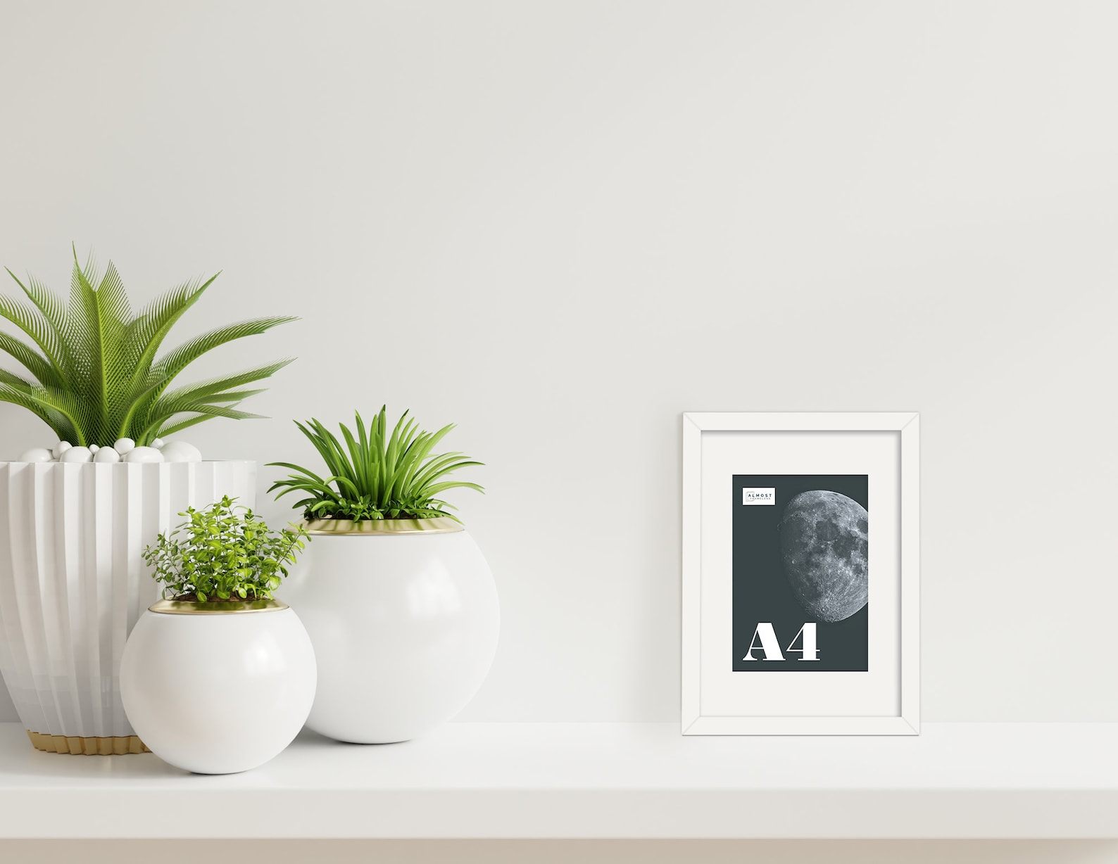 A4 White Picture Frame A4 Frame With Mount for A5 Print - Etsy