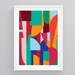 Coloured Irregular Shapes, Wall Art Abstract, Colourful Abstract, Mid ...