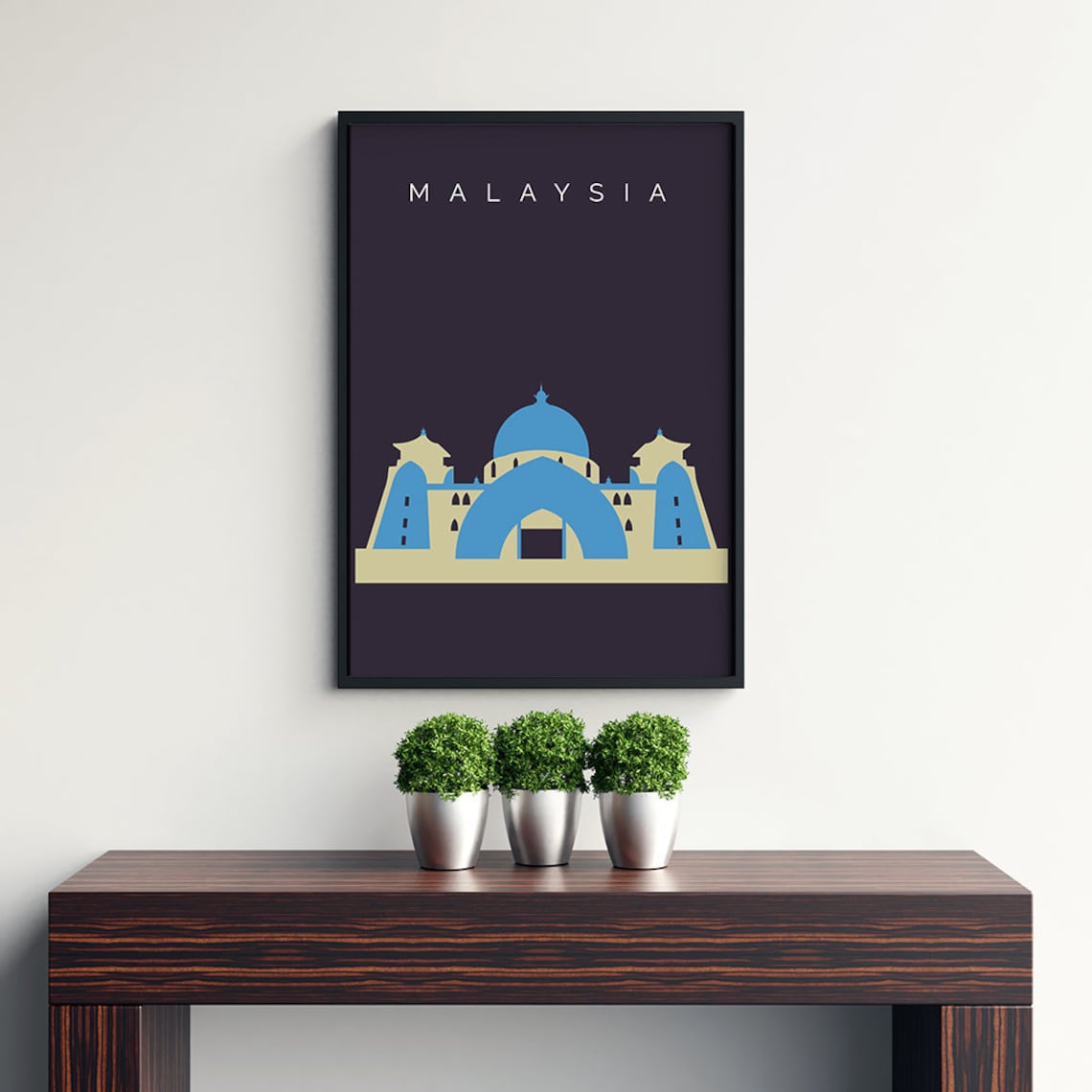 Malaysia Vintage Travel Posters Melaka Straits Mosque Art - Etsy