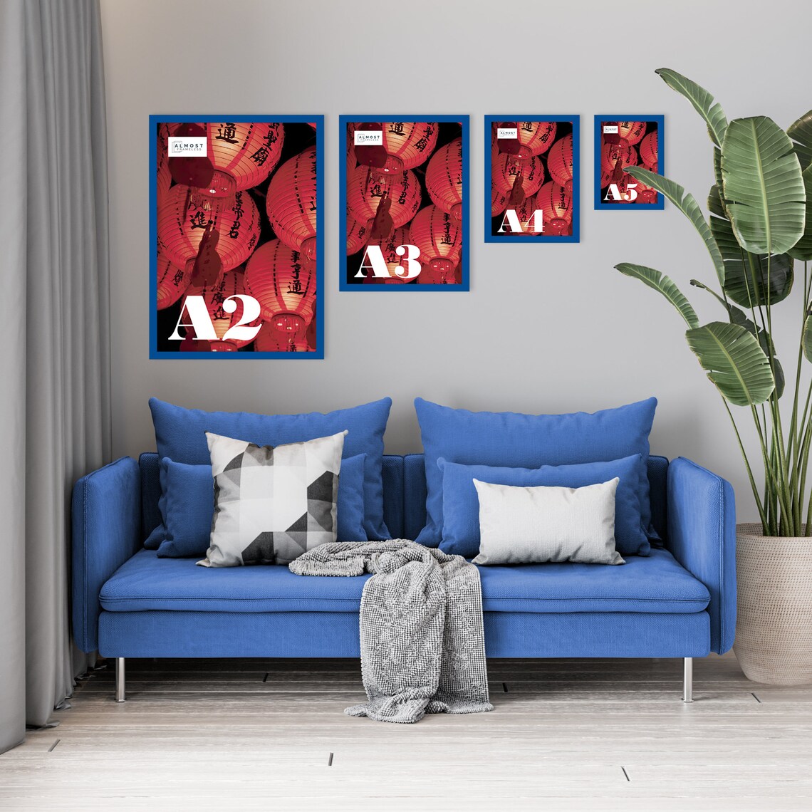 Blue Picture Frame Blue Photo Frame A2 A3 A4 A5 White | Etsy