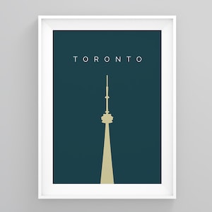 Toronto Travel Wall Art, Cn Tower Art Deco Travel Posters, Toronto Wall ...