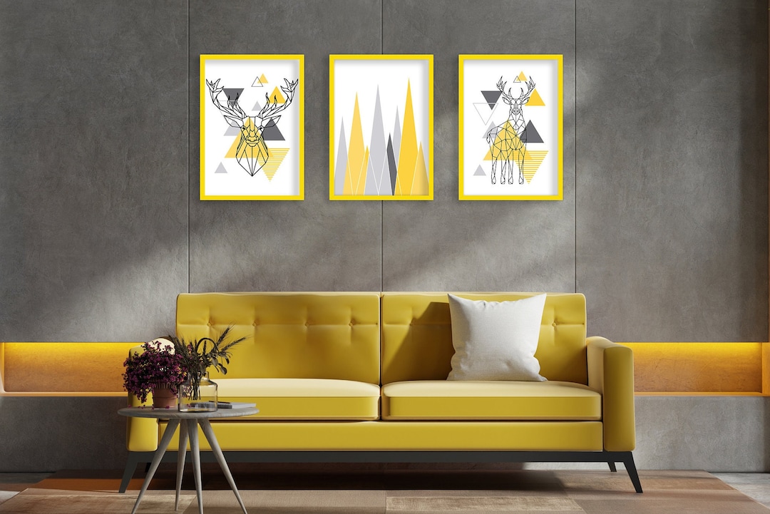 Yellow A2 / A3 / A4 / A5 Picture Frames, Bright Yellow Poster Frames ...