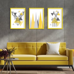 Yellow A2 / A3 / A4 / A5 Picture Frames, Bright Yellow Poster Frames ...