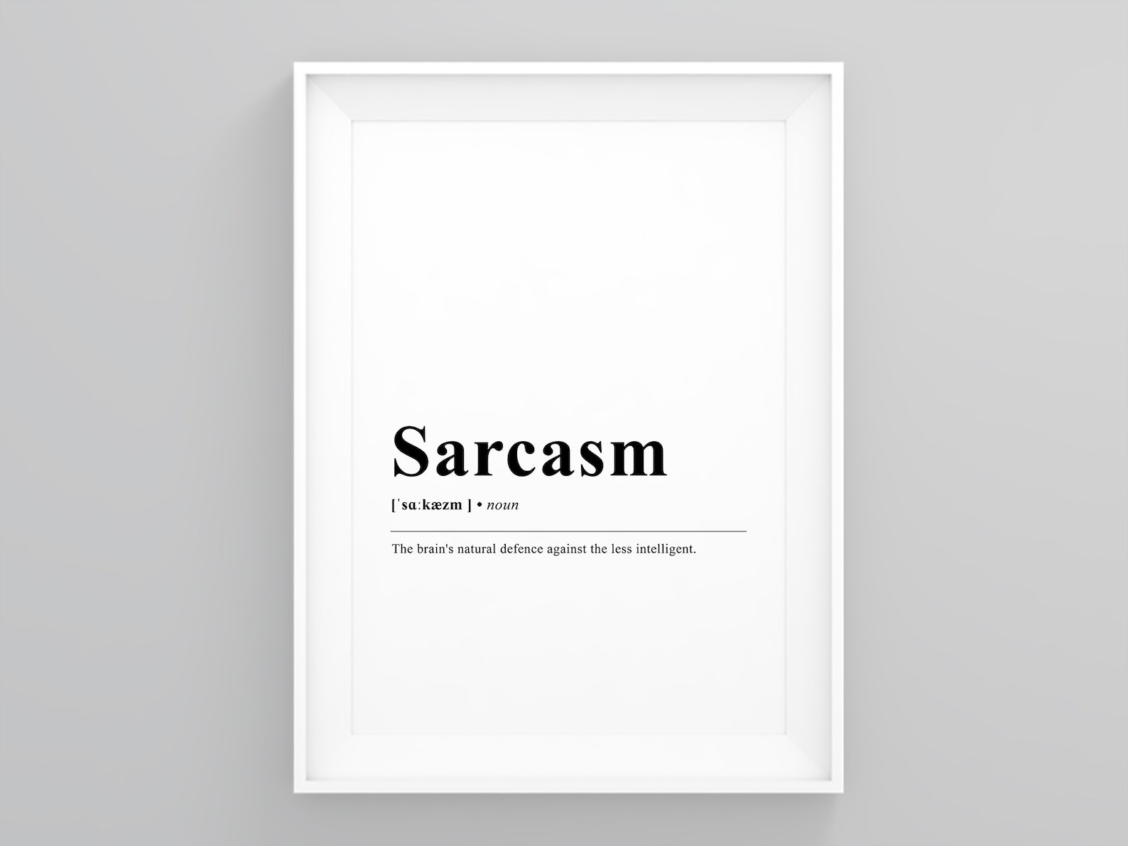 Sarcasm Definition Wall Art Wall Art Decor Large Poster | Etsy