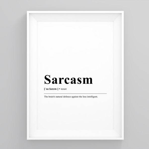 Sarcasm Poster - Etsy