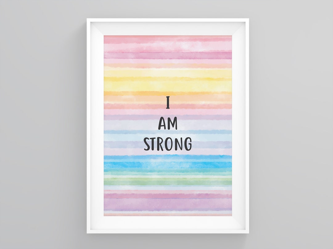 I Am Strong, Abstract Wall Decor, Scandinavian Art, Kitchen Poster ...
