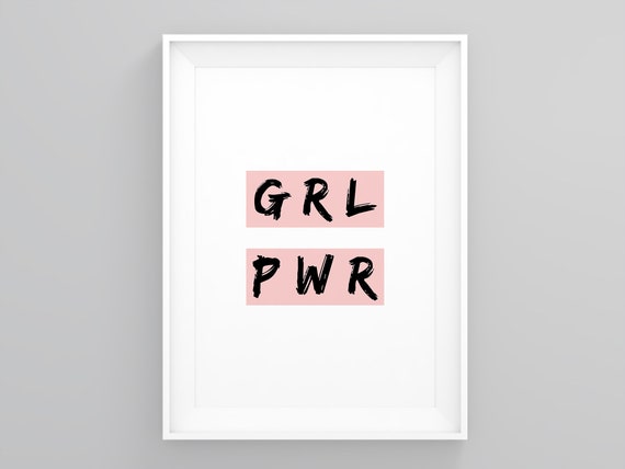 Grl Pwr Women Power Girl Power Art Print Strong Women | Etsy