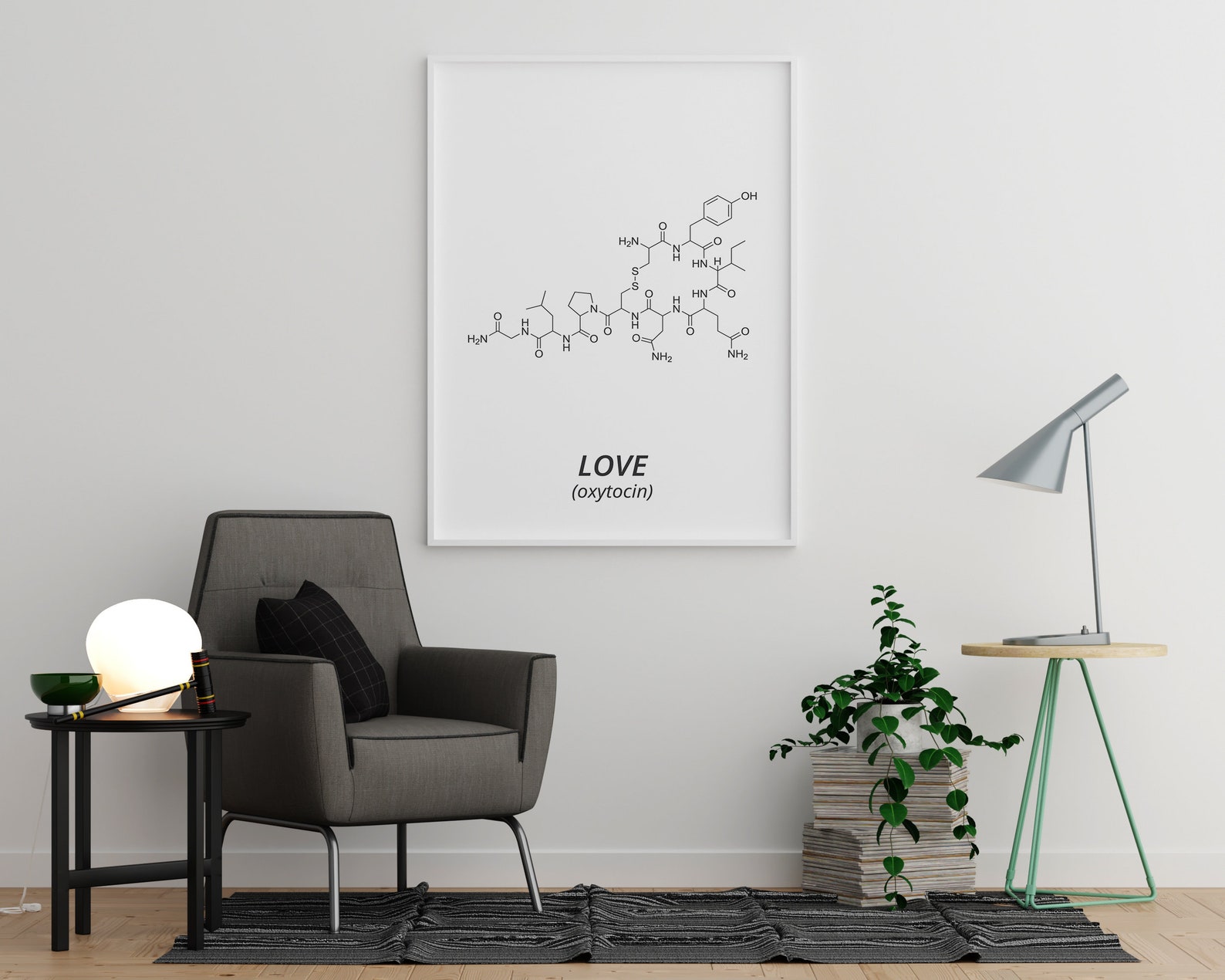 Love Molecule Poster Science Wall Decor Chemistry Art Nerd | Etsy