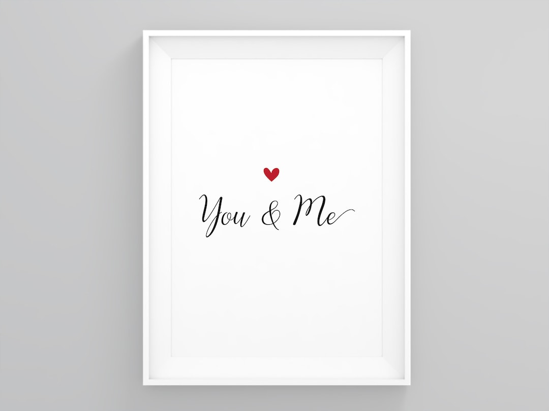 You & Me, Cute Love Posters, Love Picture, Heart Print, Love Poster ...