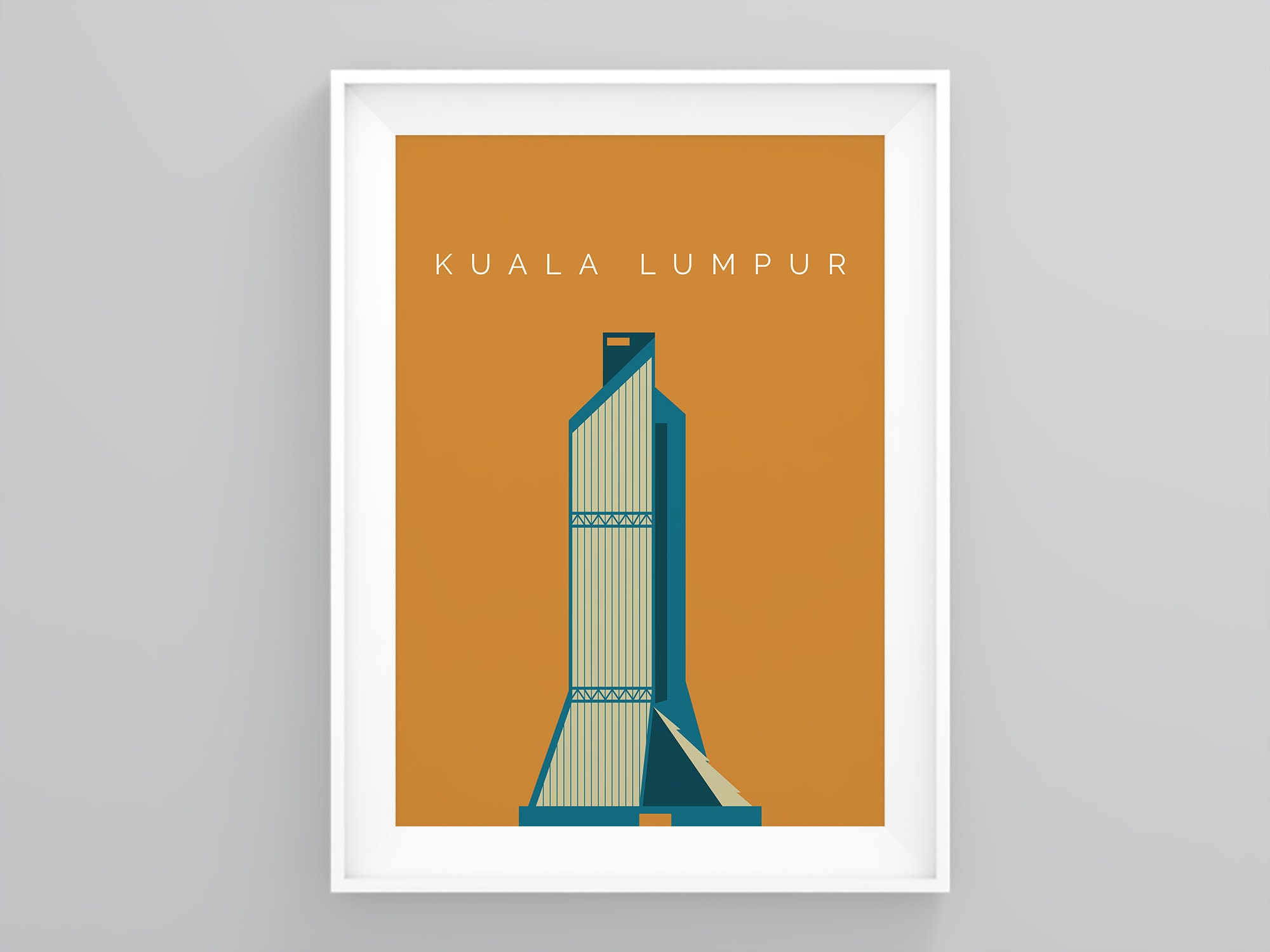 Kuala Lumpur City Posters Maybank Tower Travel Gift Kuala - Etsy