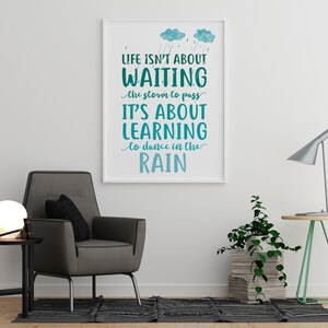 Life Isnt About Waiting the Storm to Pass, Abstract Wall Decor, Nursery ...