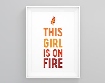 Girl on Fire | Etsy