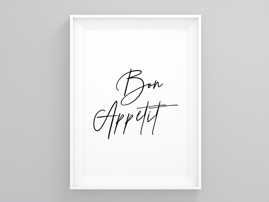 Bon Appetit, Kitchen Word Prints, Kitchen Prints, Food Prints, Kitchen ...