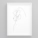 Female Form Line Drawing Wall Art Large Poster Framed Scandi - Etsy