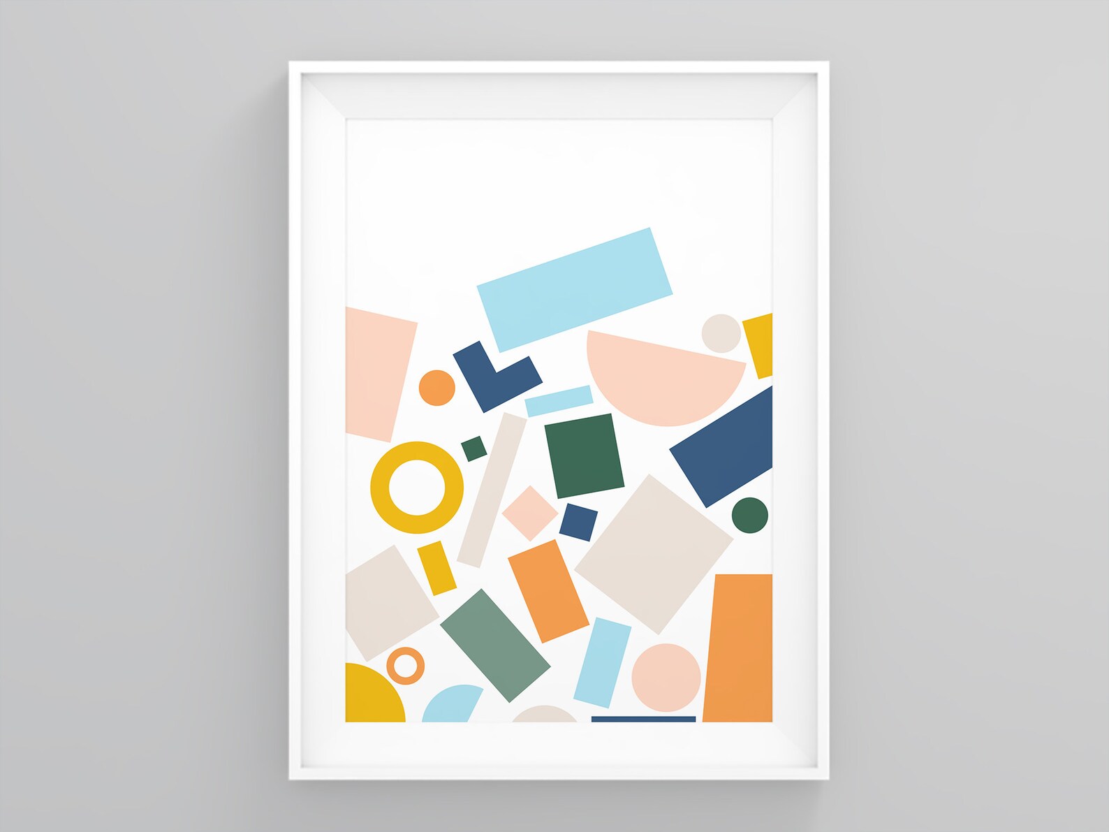 Irregular Shape Background Minimalist Poster Geometric Wall | Etsy