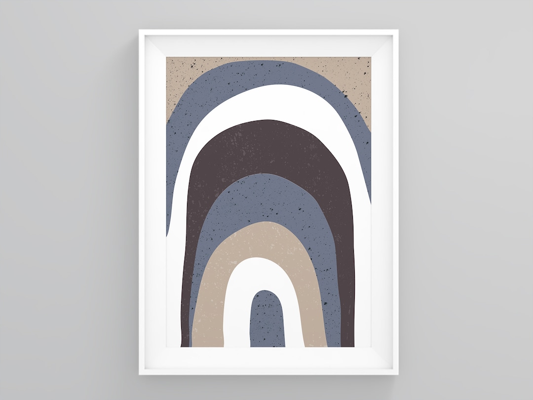 Irregular Arc Shapes, Geometric Poster, Minimalist Poster, Mid Century ...