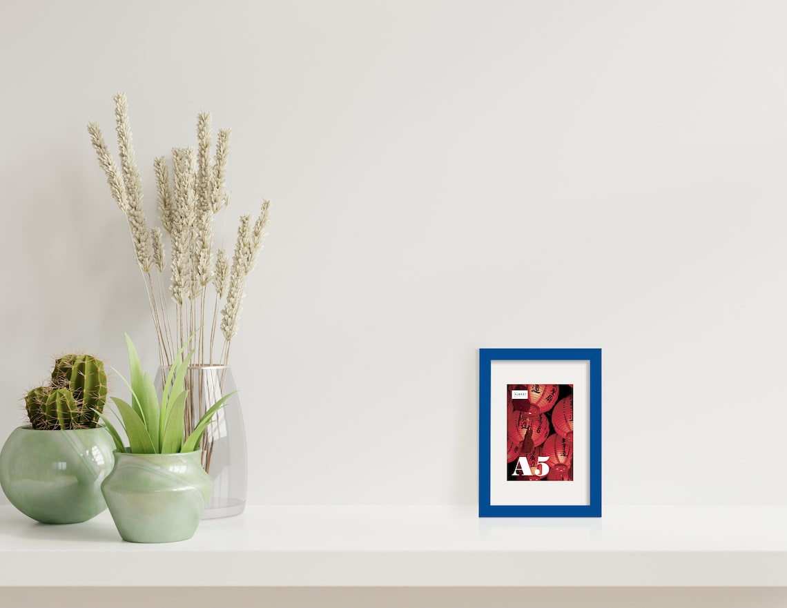 Blue Picture Frame Blue Photo Frame A2 A3 A4 A5 White | Etsy