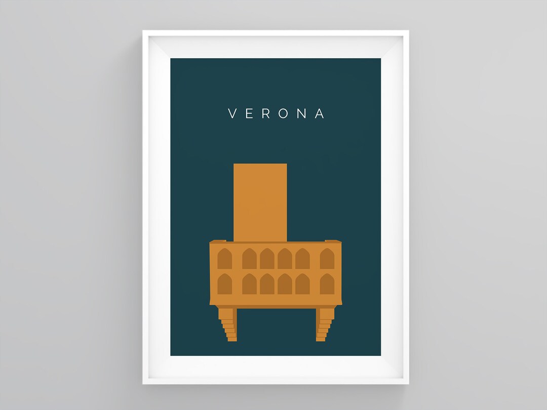 Verona Vintage Travel Posters, Juliet Balcony in Verona, Italy, City ...
