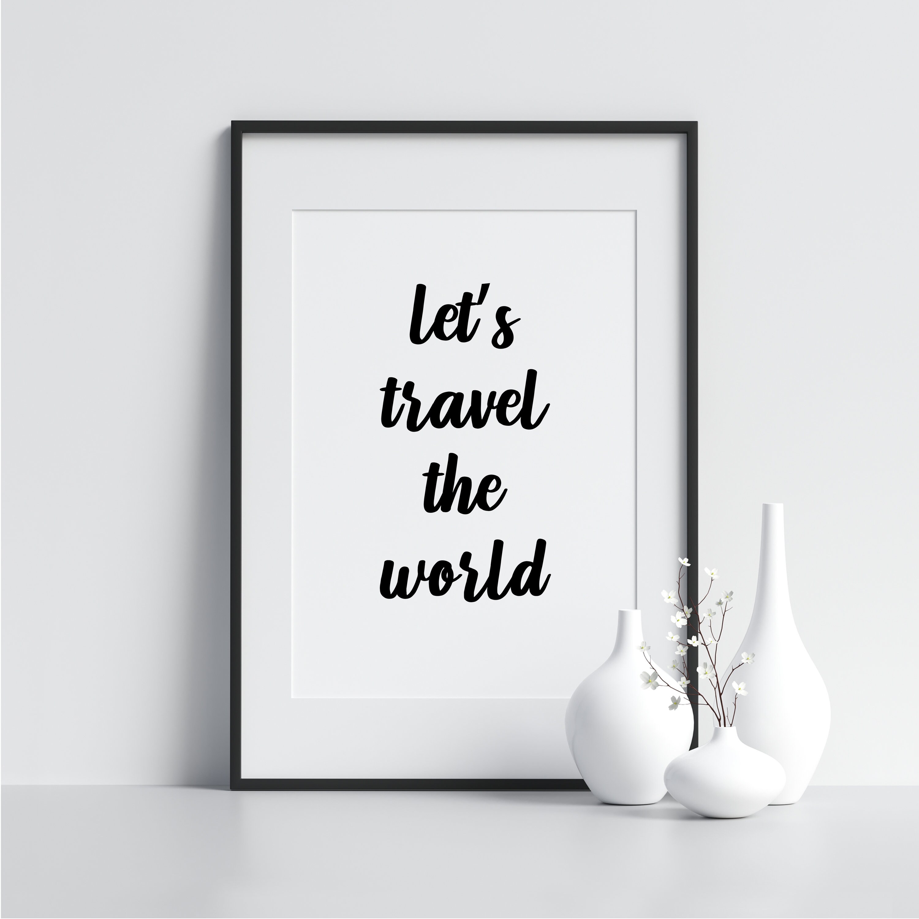 Lets Travel The World Travel Gift TRAVEL POSTER Travel | Etsy