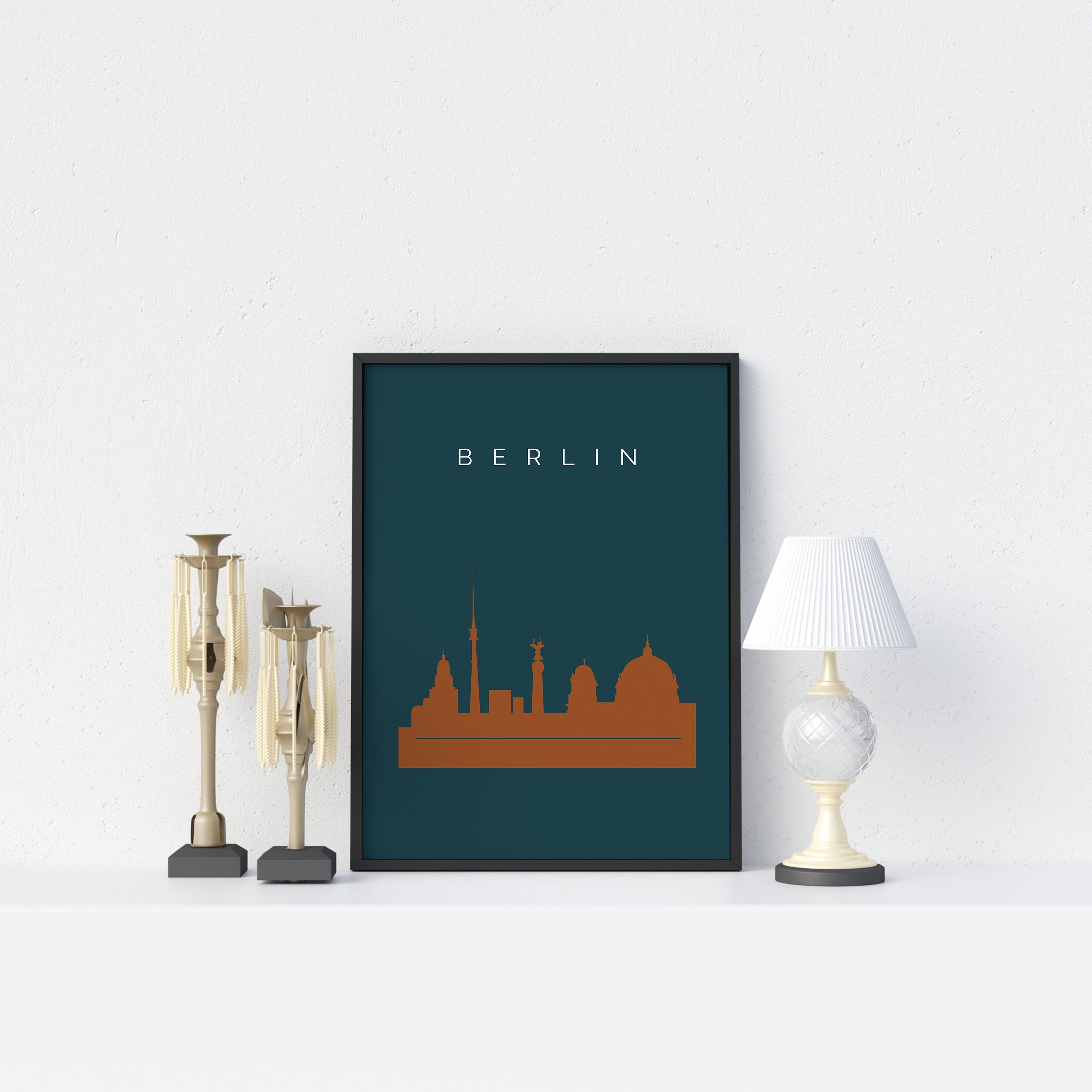 Berlin Vintage Travel Posters Berlin Wall Land Mark Print | Etsy