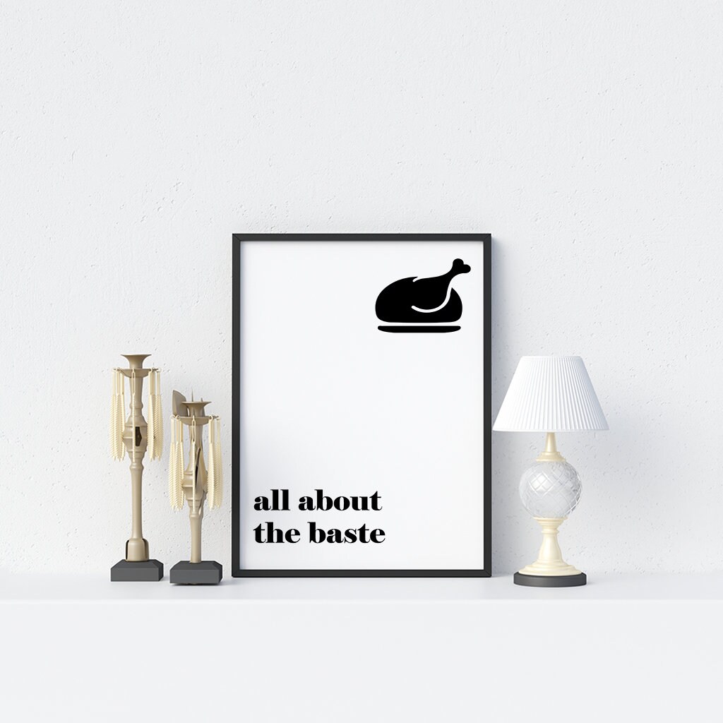 All About the Baste Art Modern Print for Chefs Minimalist | Etsy