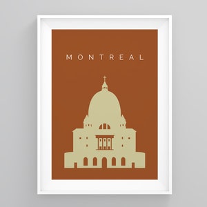Montreal Art Deco Travel Posters, Saint Josephs Oratory of Mount Royal ...