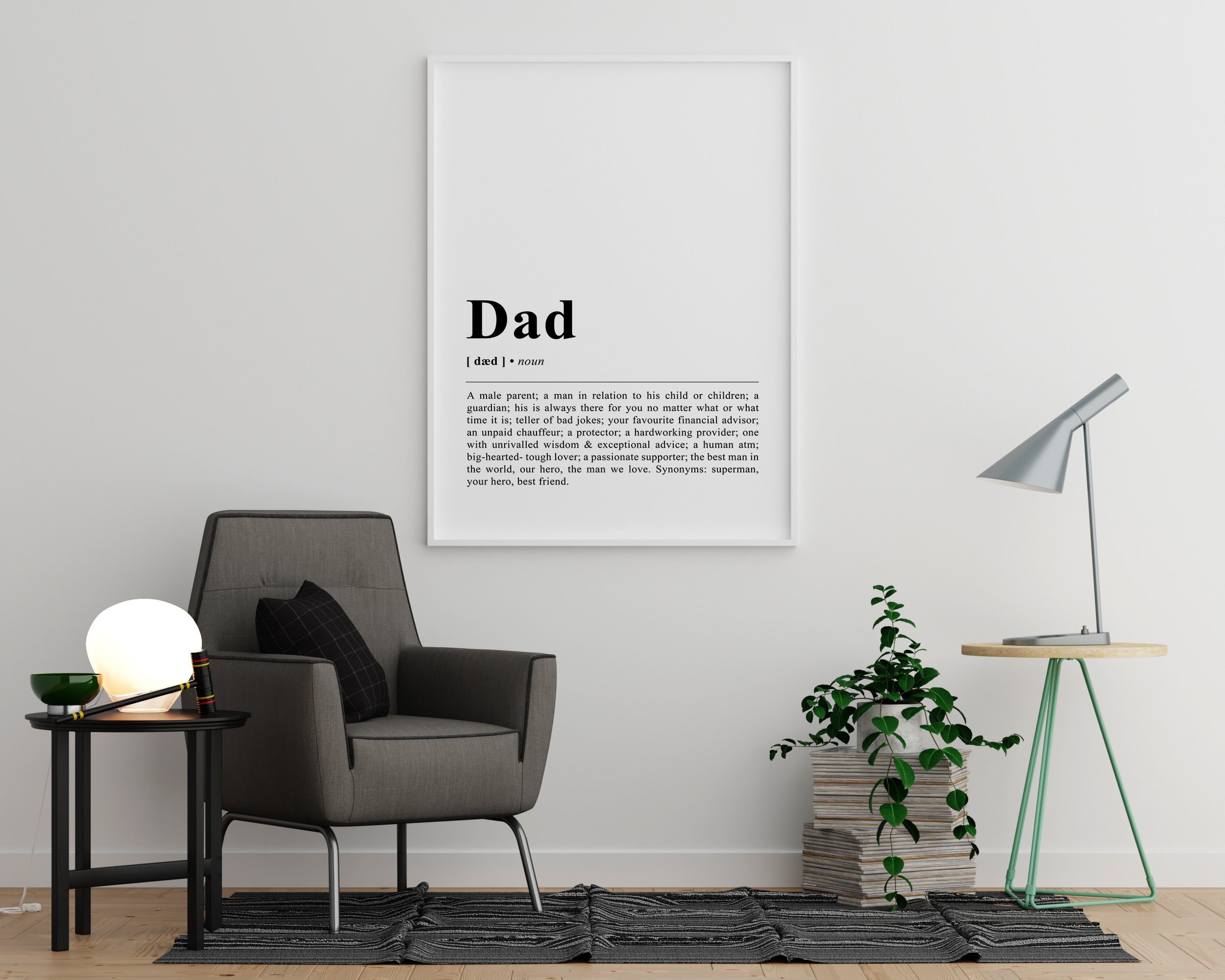 Dad Funny Definition Art Print Quote Wall Art Dictionary | Etsy