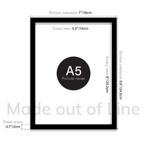A5 Black Picture Frame A5 Frame With Mount for A6 Print - Etsy