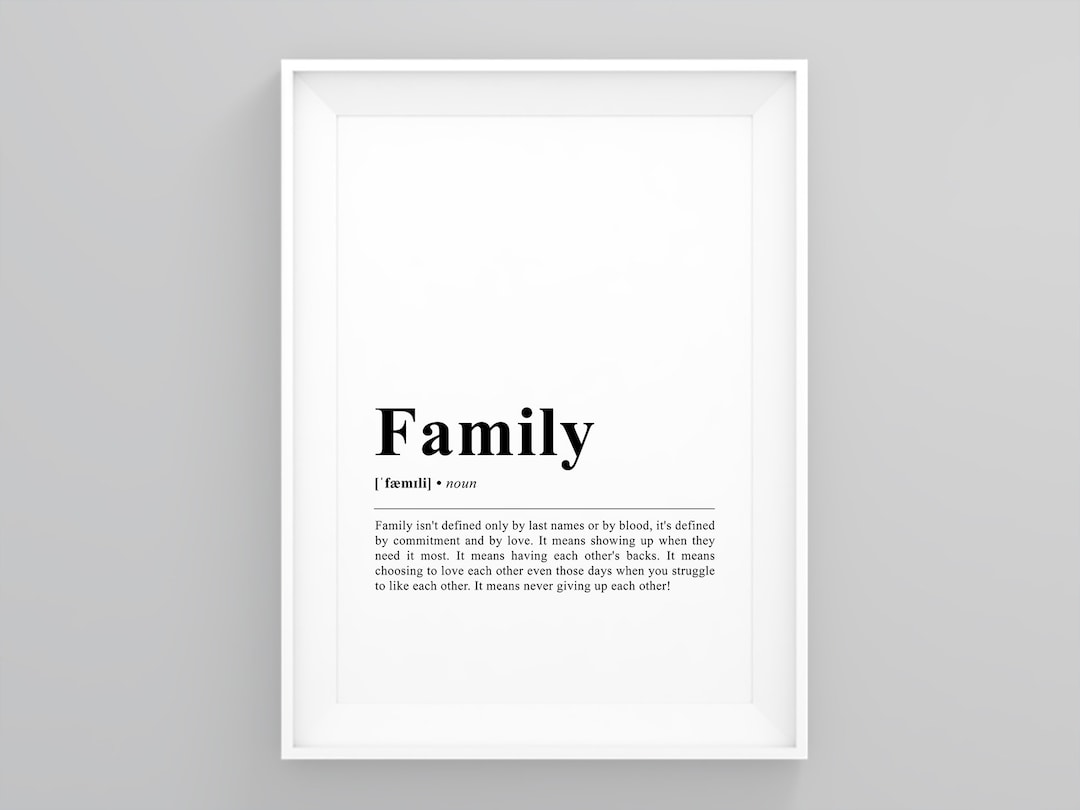 Family, Dictionary Art, Home Framed Art, Framed Posters, Minimalist ...