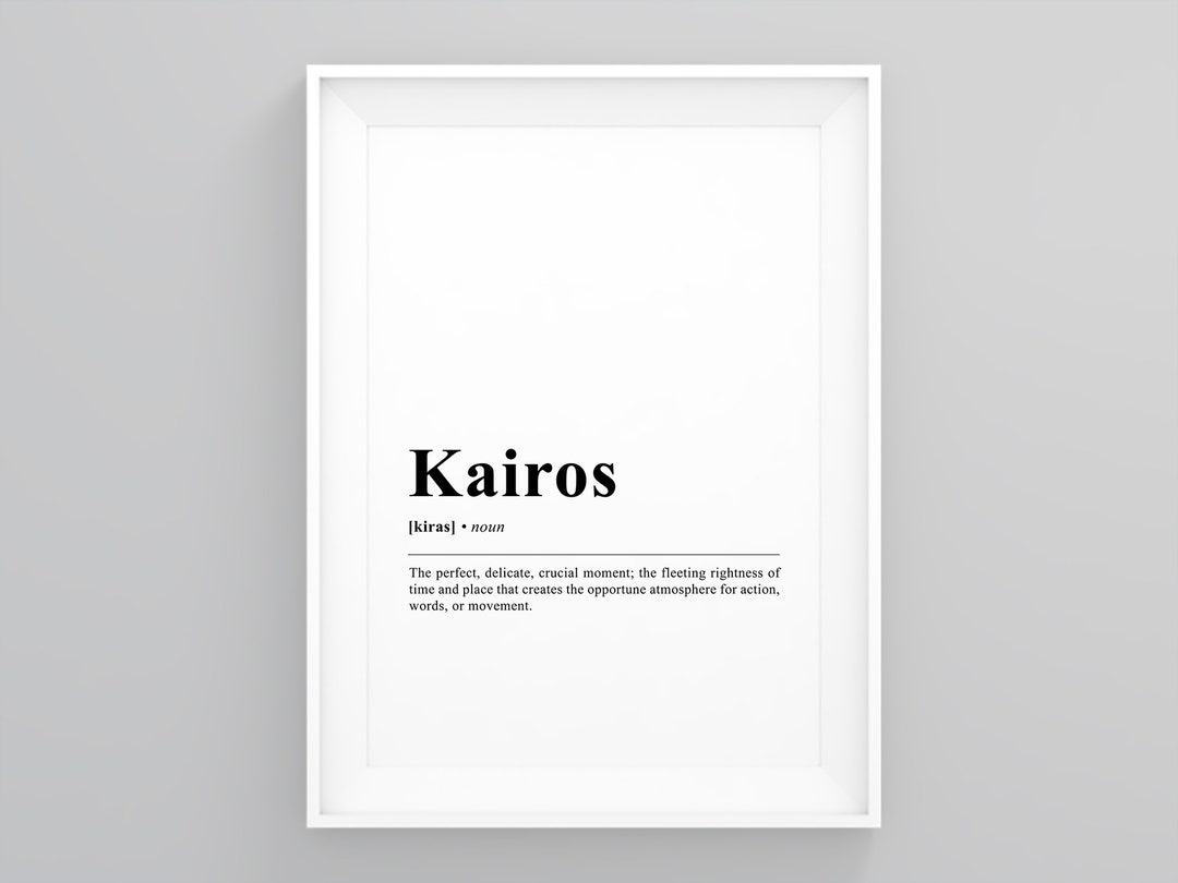 Kairos, Funny Definition Wall Art, Quote Print, Scandinavian Art ...