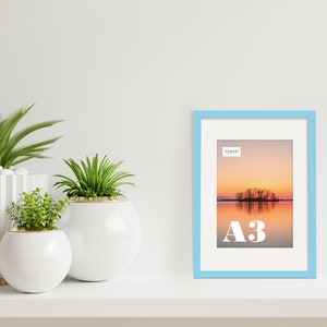A3 Light Blue Picture Frame, A3 Poster Frame, Photo Frame Light Blue A3 ...