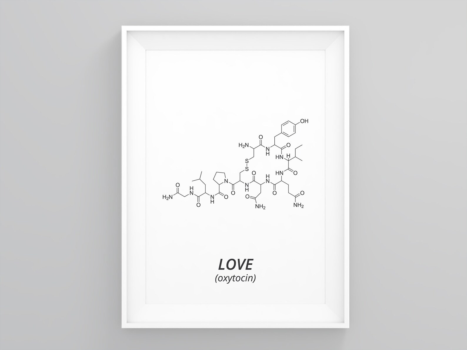Love Molecule Poster Science Wall Decor Chemistry Art Nerd | Etsy