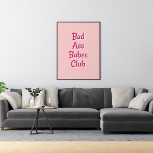 Bad Ass Babes Club Girls Quote Feminist Gift Inspiring - Etsy