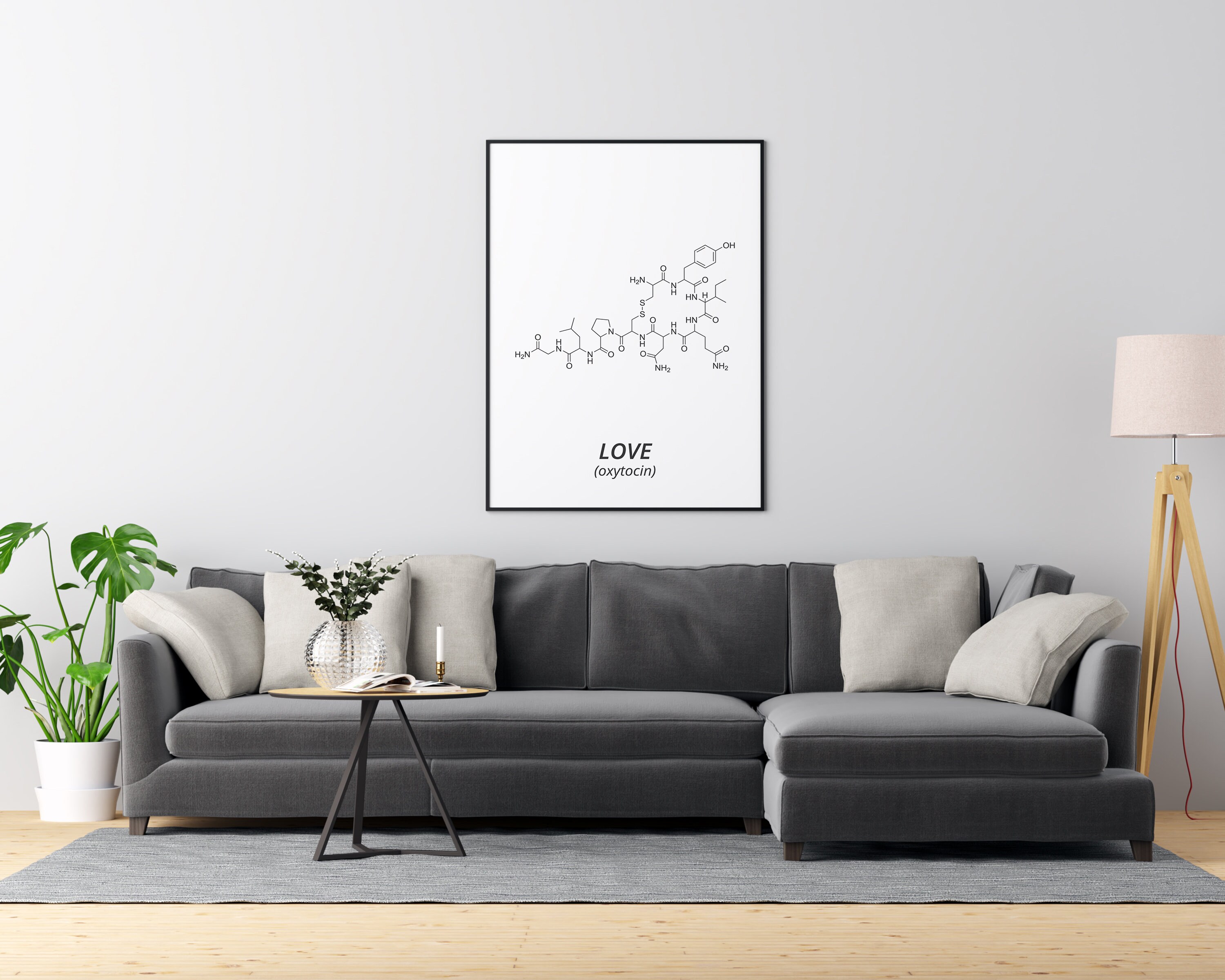 Love Molecule Poster Science Wall Decor Chemistry Art Nerd | Etsy