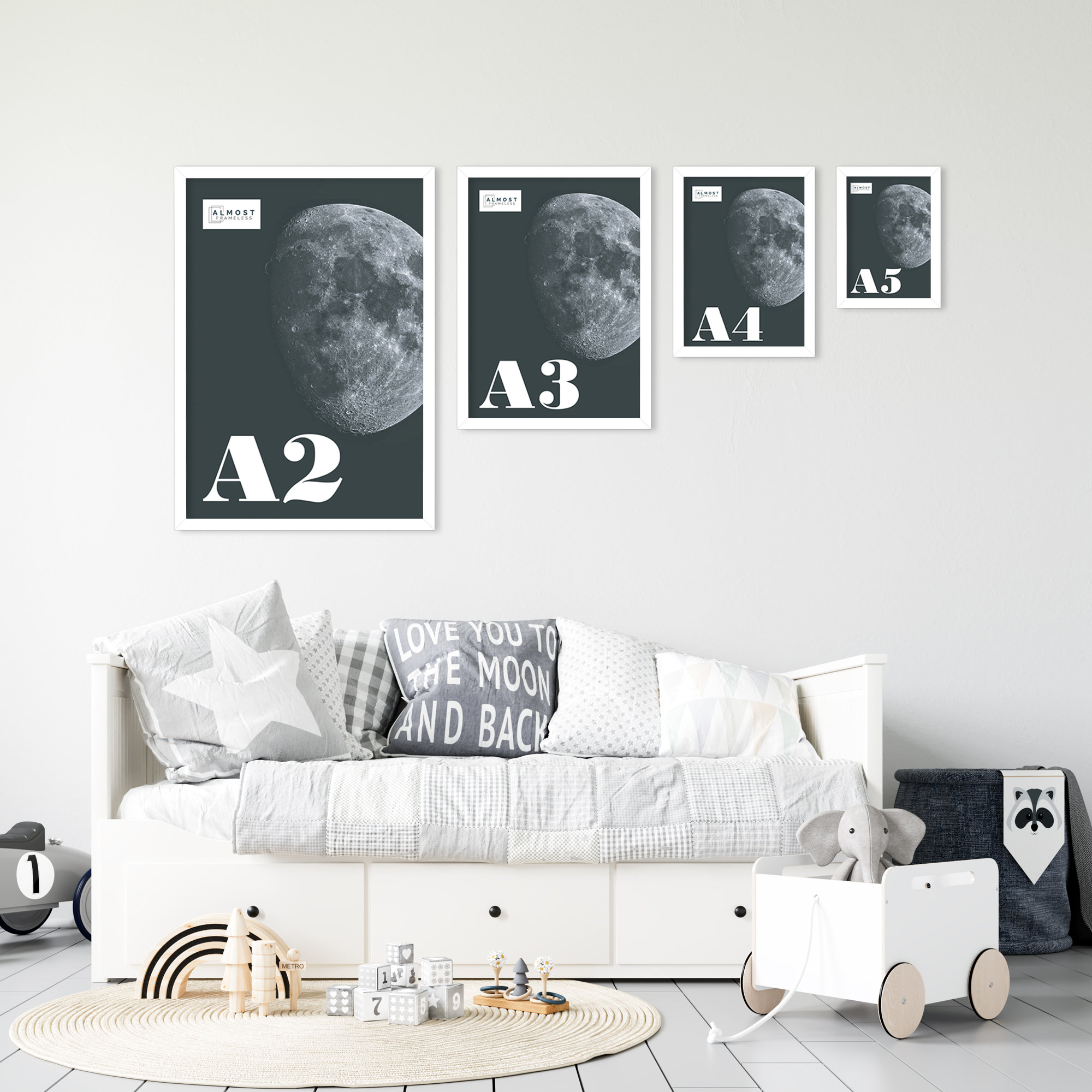 White Photo Frame, A5, A4, A3, A2, White Picture Frame, White Mounted ...