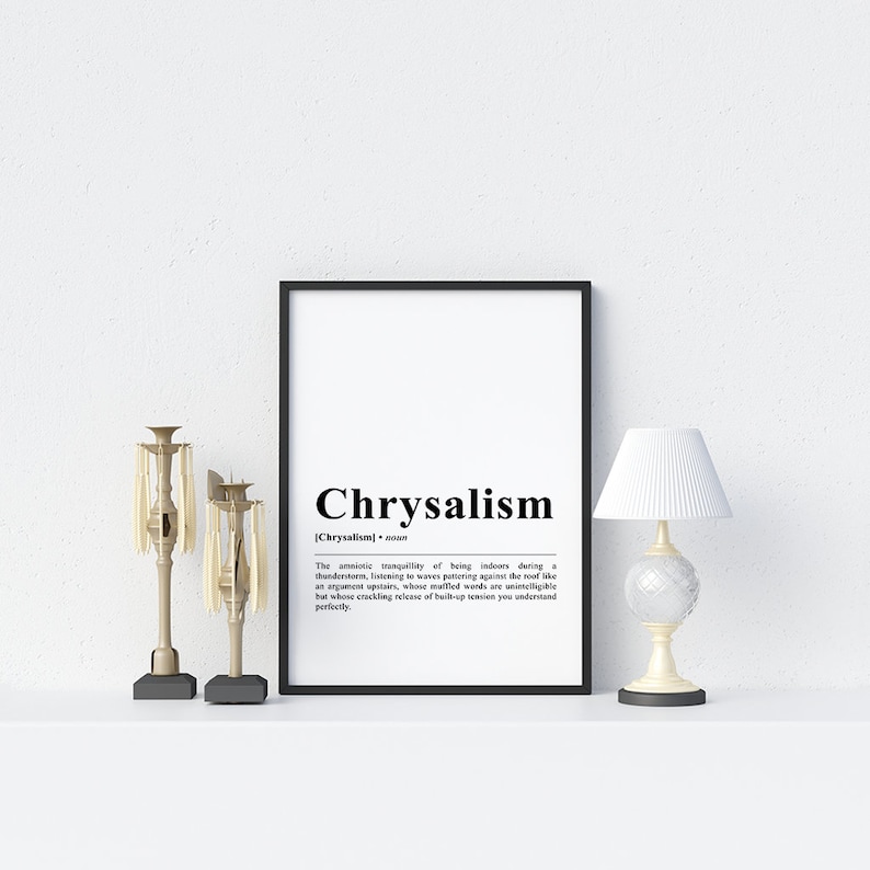 Chrysalism Definition Wall Art Wall Art Print Abstract Wall - Etsy