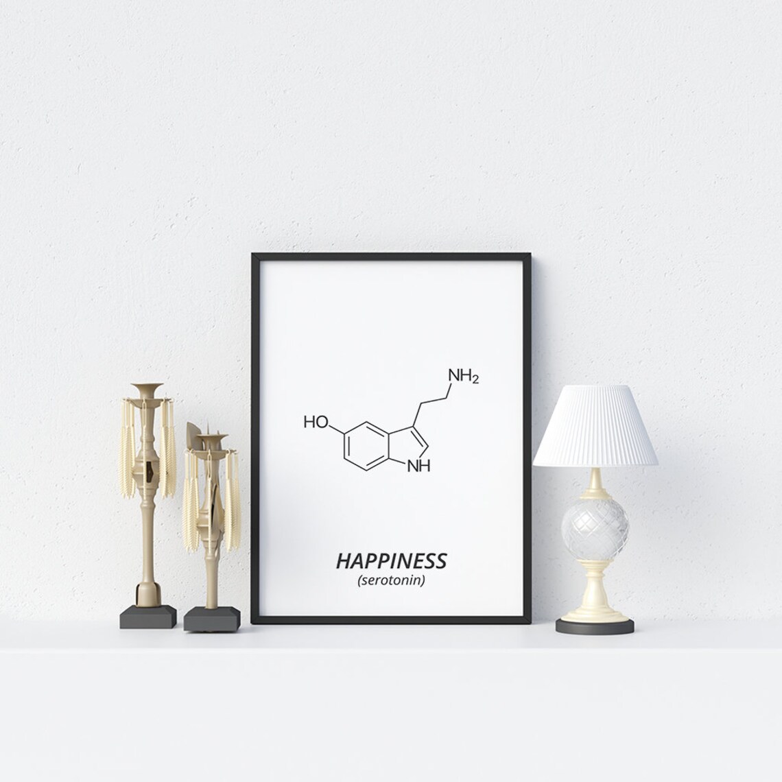 Happiness Molecule Poster Science Poster Nerd Print Science | Etsy