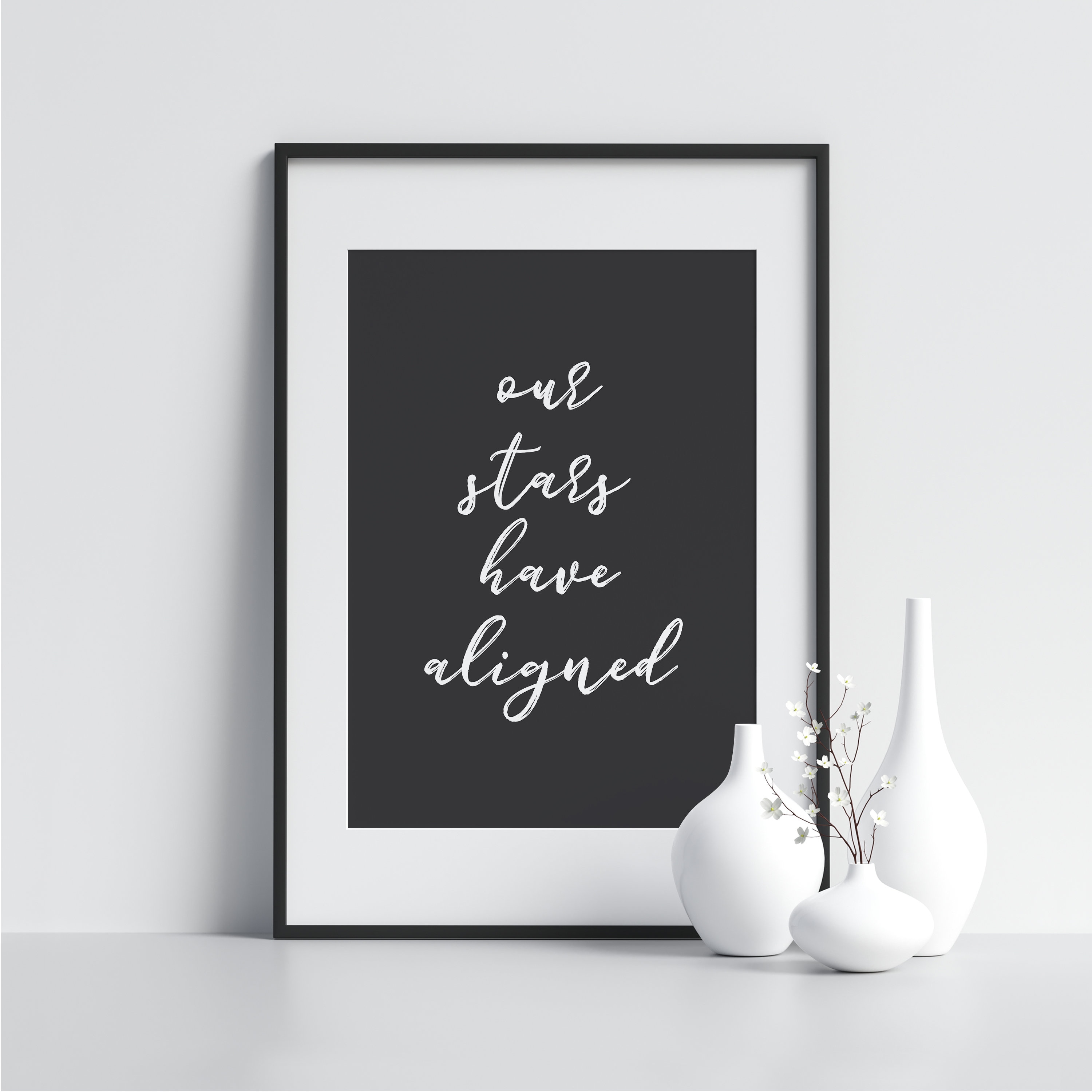 Our Stars Have Aligned Heart Art Print Engagement Gift Love - Etsy