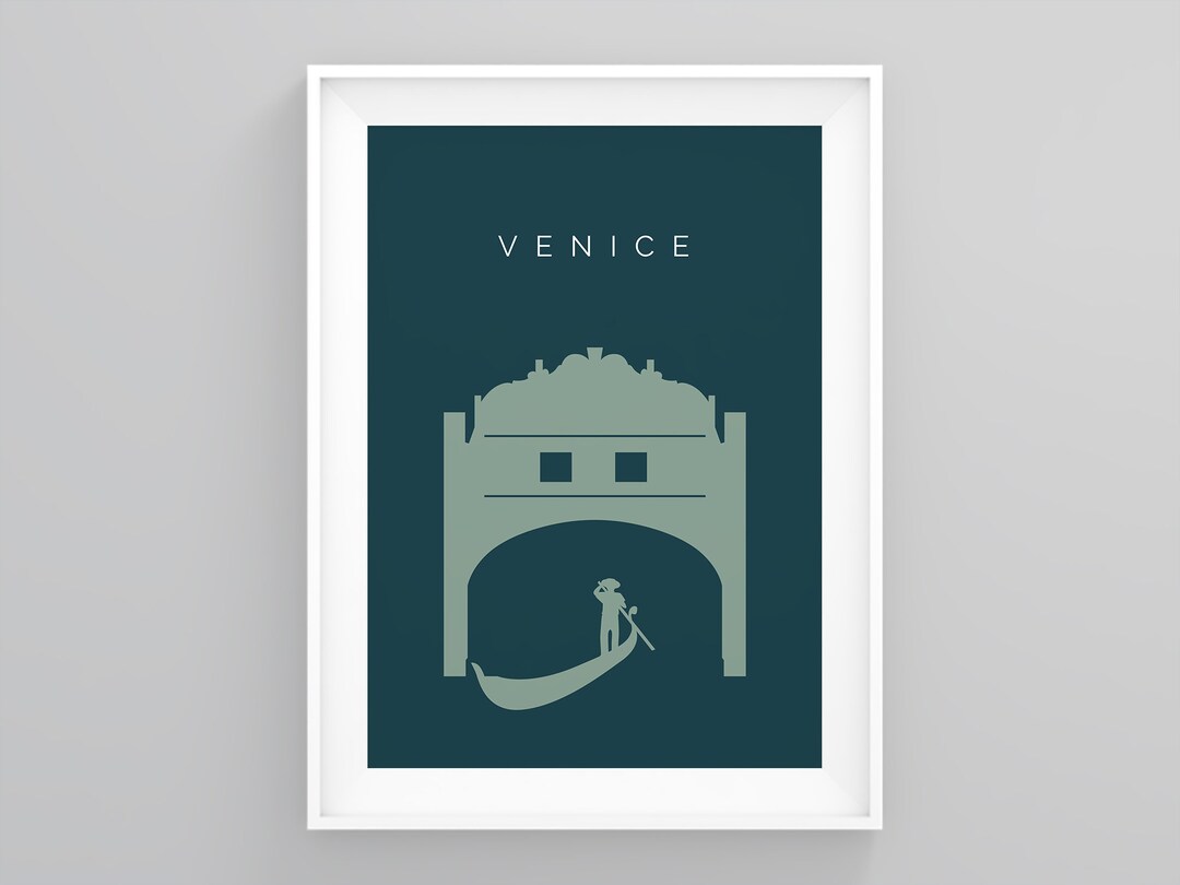 Venice Skyline Print, Bridge of Sighs, City Posters, Venice Vintage ...