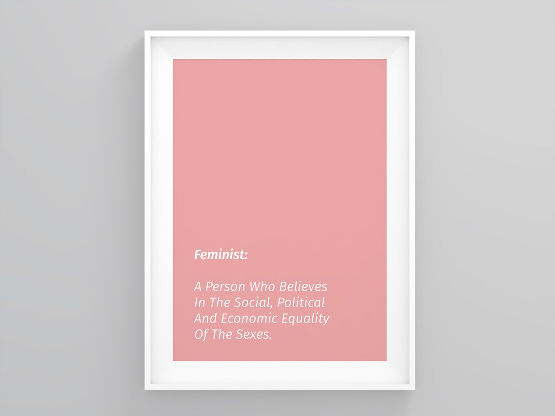 Feminist Definition Empowering Art Print Girls Print Girls | Etsy