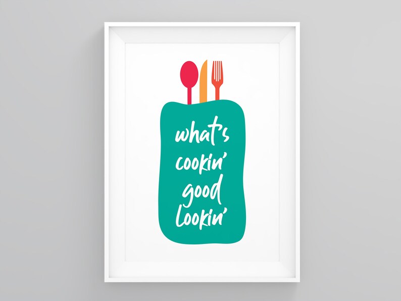 Whats Cookin Good Lookin, Prints Illustrations, Kitchen Art, Framed ...