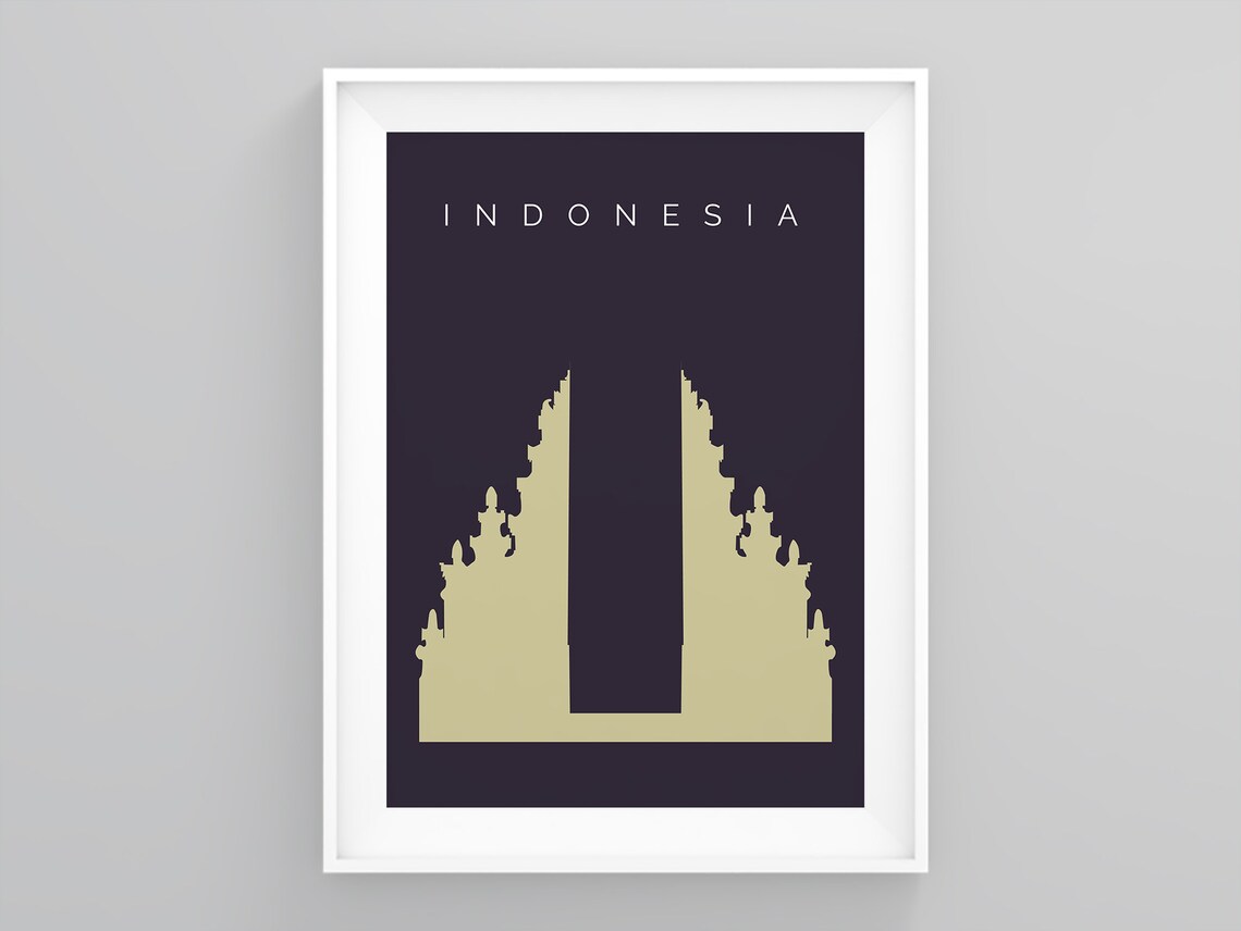 Indonesia Vintage Travel Posters Ubud Bali Indonesia Travel | Etsy