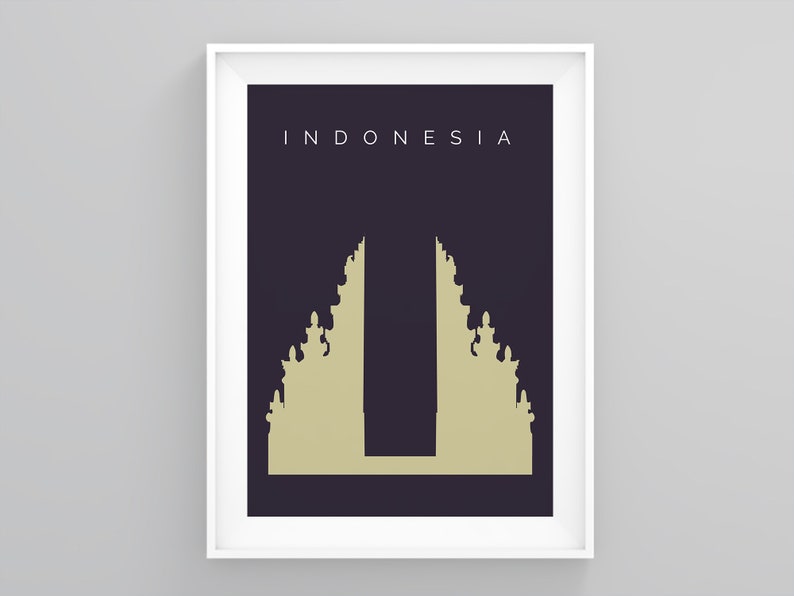 Indonesia Vintage Travel Posters Ubud Bali Indonesia Travel - Etsy