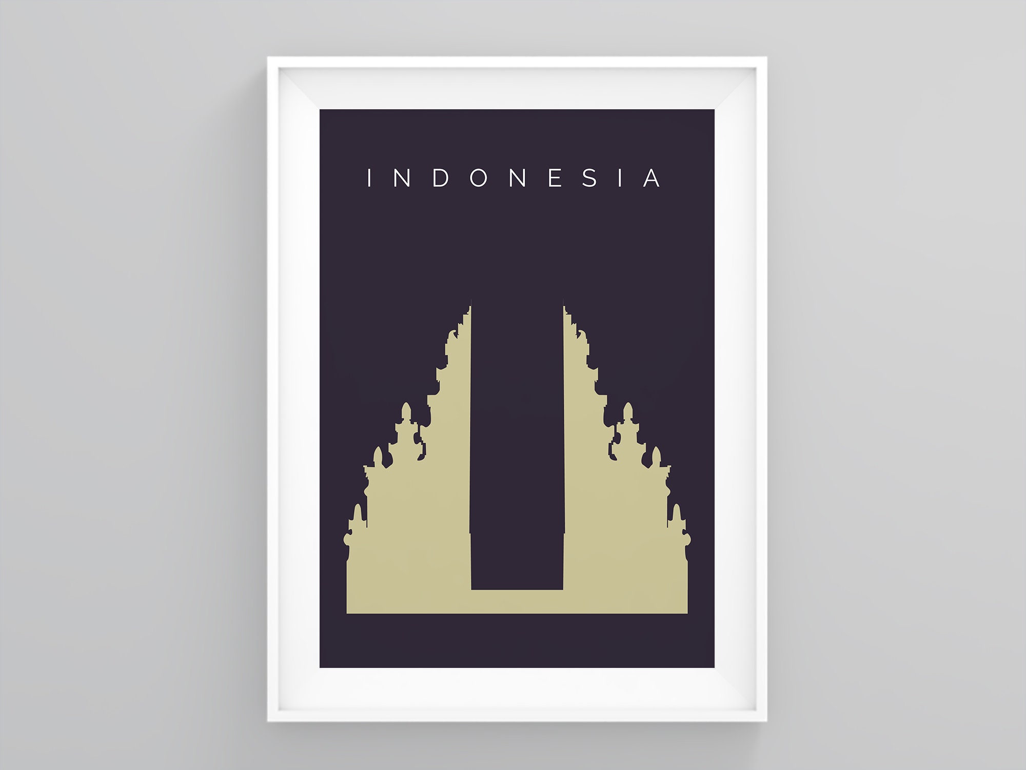 Indonesia Vintage Travel Posters Ubud Bali Indonesia Travel | Etsy