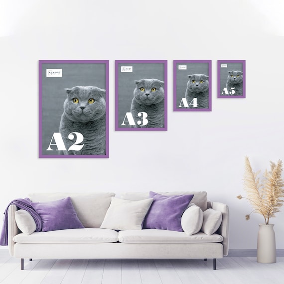 Purple Picture Frame A2 A3 A4 A5 Modern Frame Art Thin - Etsy