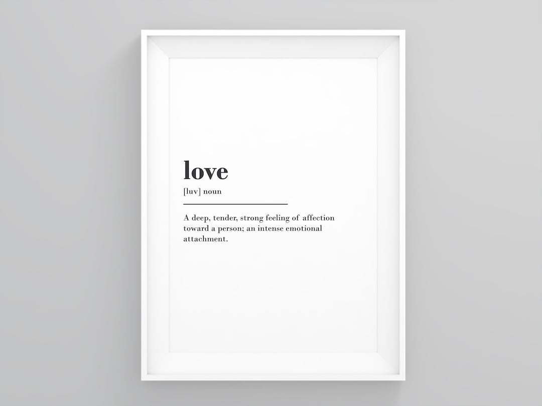 Love Definition Print, Cute Love Posters, Valentine's Gift, Home Decor ...